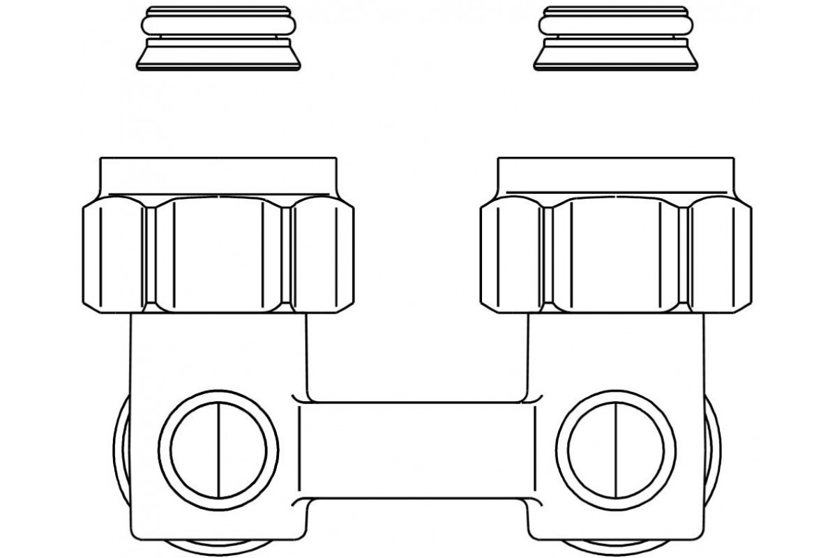 Узел нижнего подключения радиатора 3/4" НГ x 3/4" НР, угловой Multiflex ...